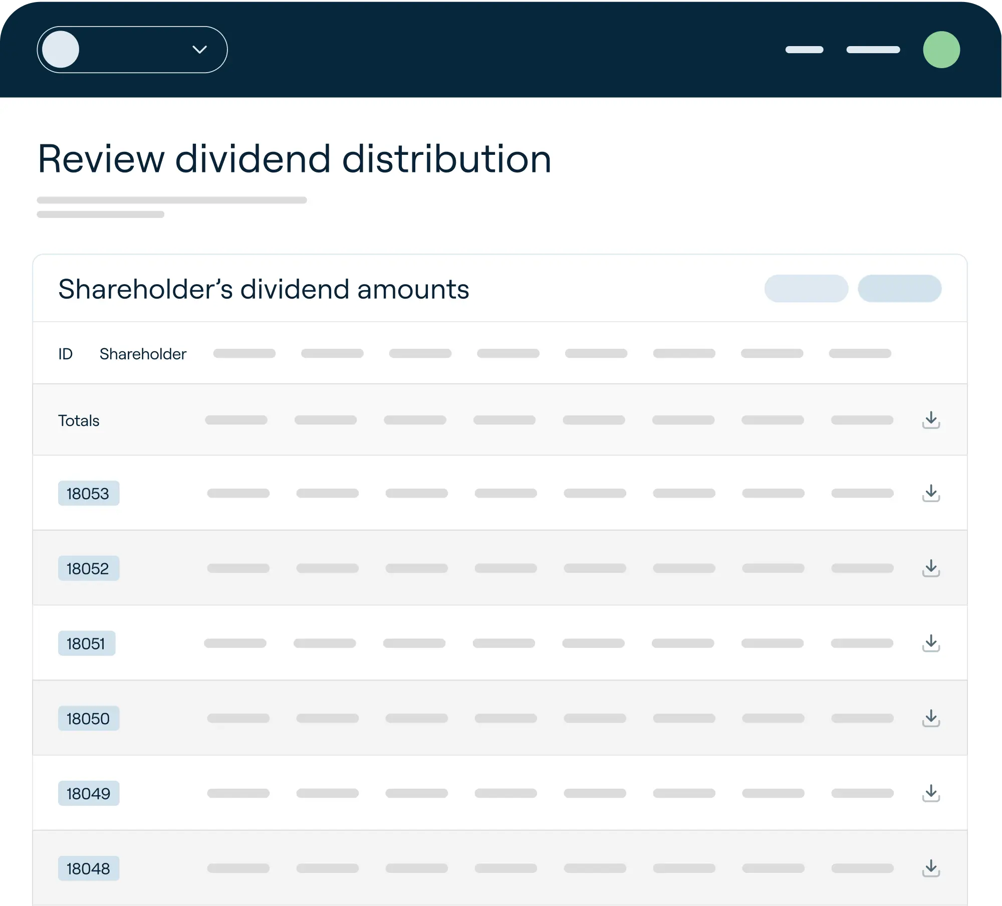 Features Dividend Distribution